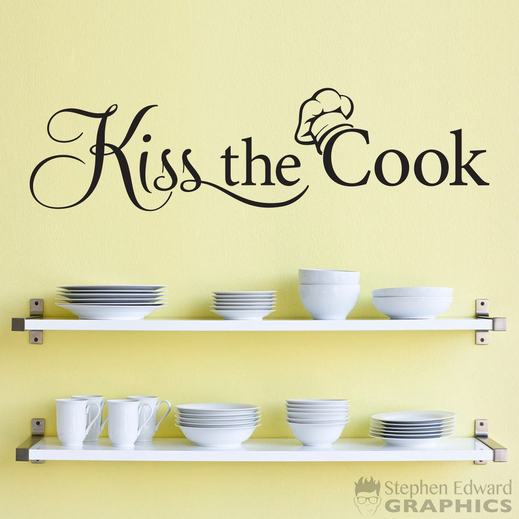 Kiss the Cook Decal | Kitchen Decor | Chef Wall Vinyl – Stephen Edward ...